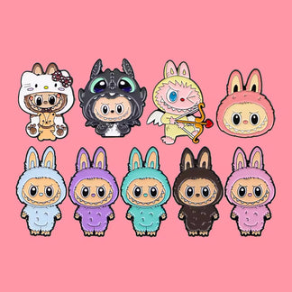 Labubu THE MONSTERS Enamel Pin Cute Gift Pop Mart – Canvas & Charms